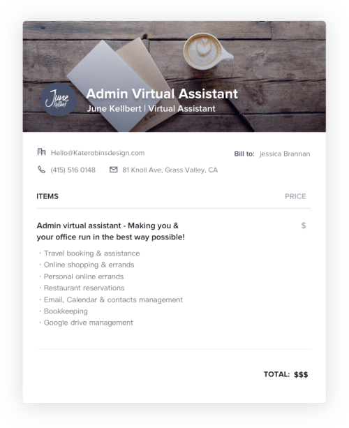 Virtual Assistant Invoice Templates | HoneyBook Virtual Assistant Invoice Templates | HoneyBook